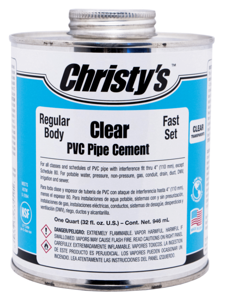 CHRISTY’S CLEAR PVV PIPE CEMENT | Country Water Solutions